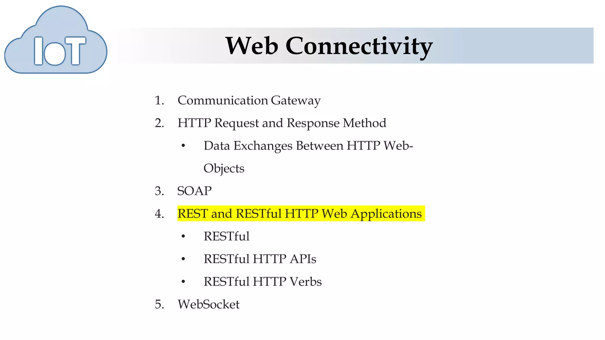 web connectivity in IoT | PPTX