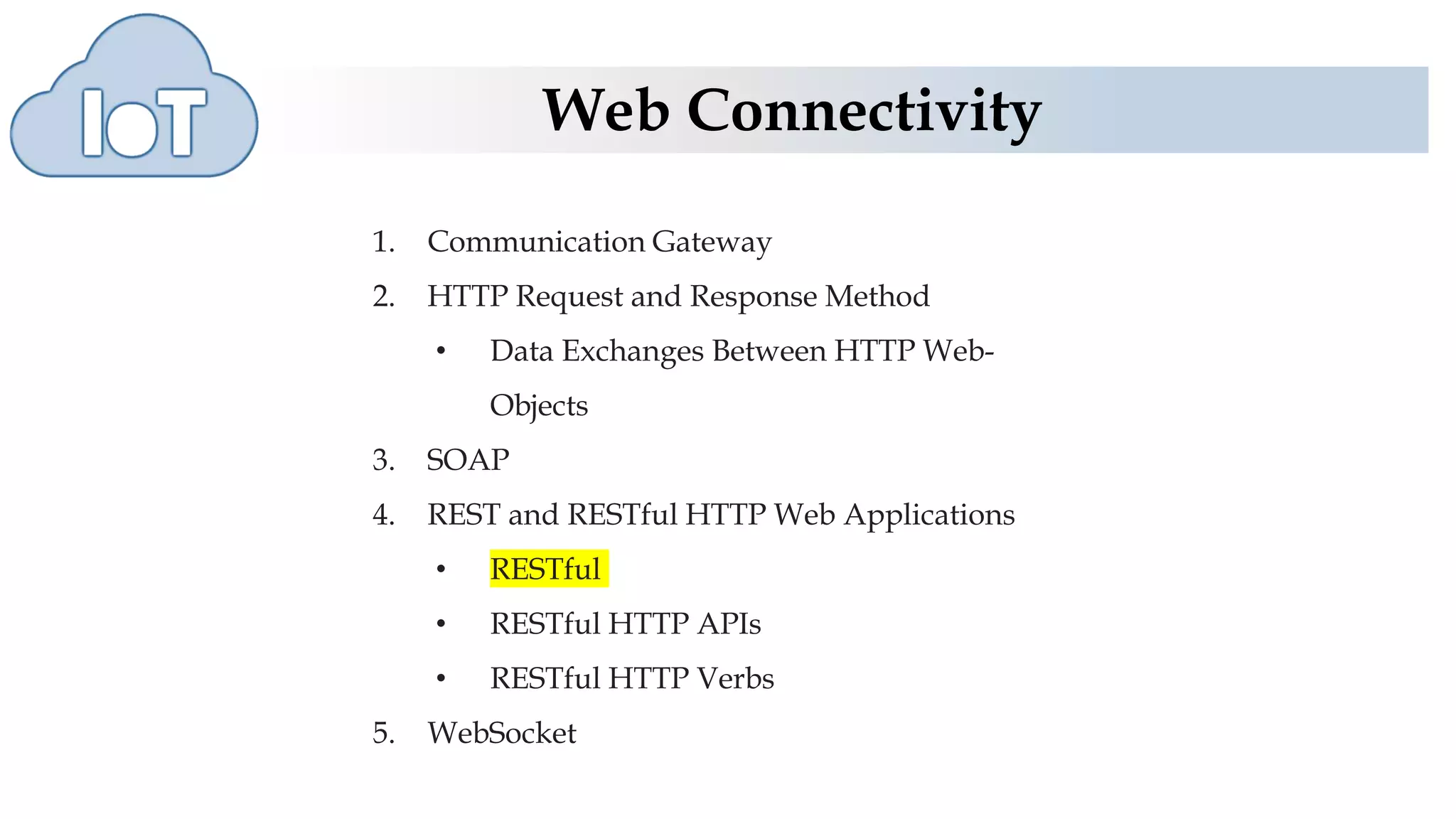 web connectivity in IoT | PPTX