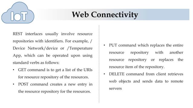 web connectivity in IoT | PPTX | Computer Networking | Computing