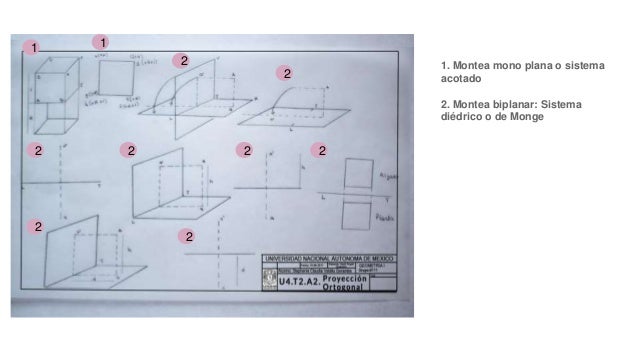 Monteas. Proyeccion ortogonal