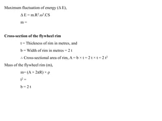 U4 design of flywheel | PPTX