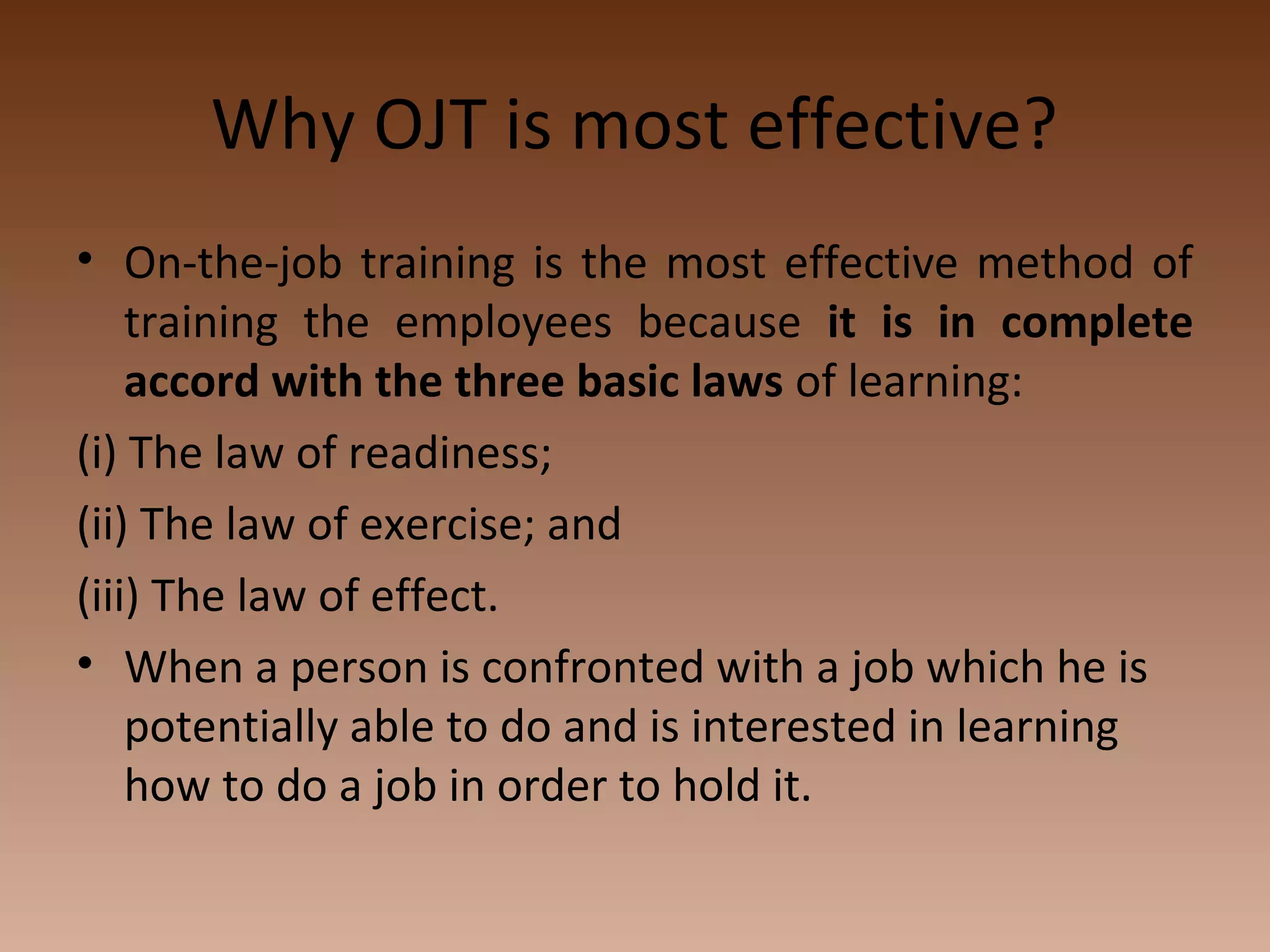 Training Methods, Techniques & Pedagogy, Training aids & Tools, Facilities for Training | PPT