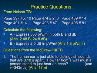 Grade 11, U4 L7-Sound Intensity | PPT