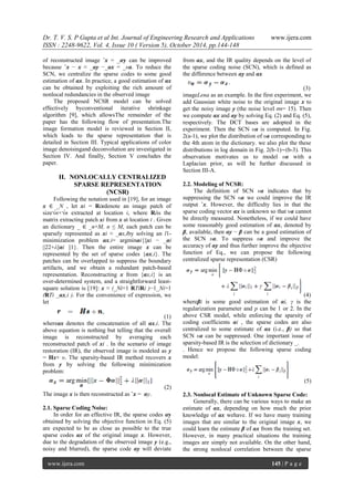 Image Restoration and Denoising By Using Nonlocally Centralized Sparse Representation and ...