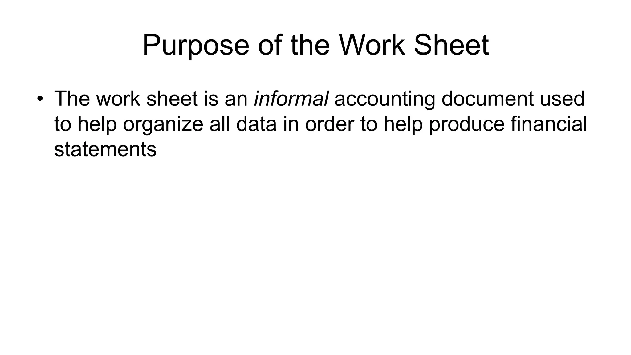U4A1 The 6 Column Work Sheet | PPTX