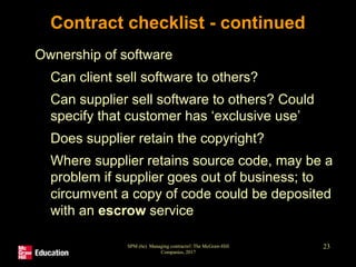 Chapter 10 - Managing contract | PDF