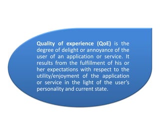 Quality of Experience | PDF