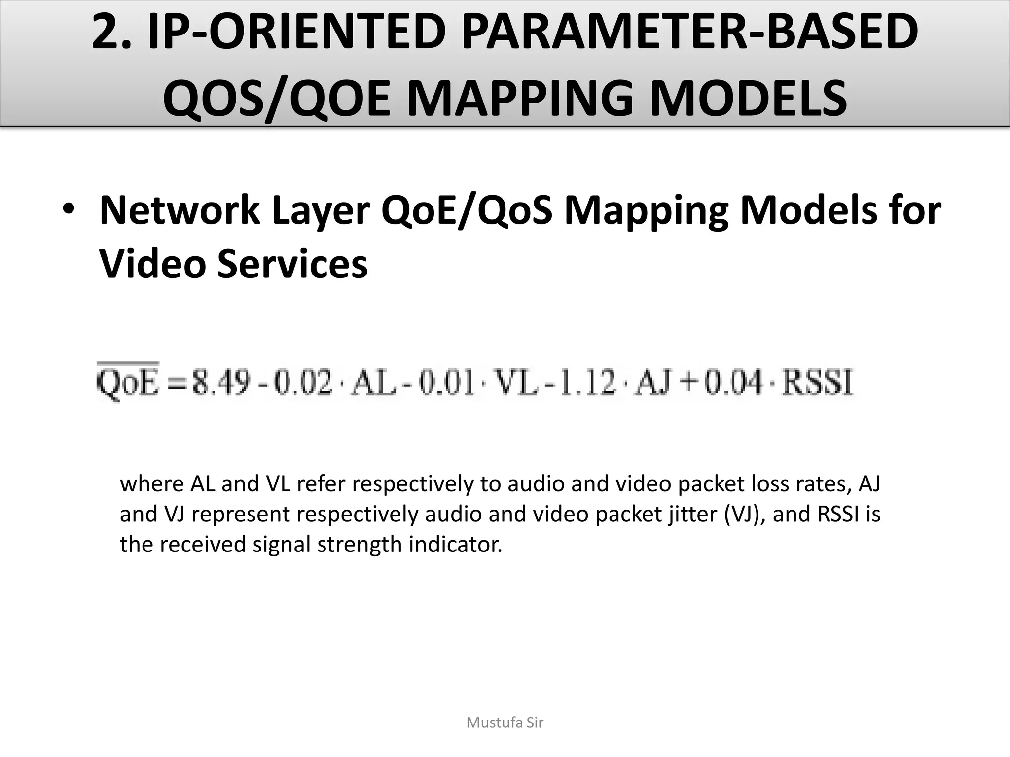 Network Design Implications Of Qos And Qoe Pdf Computer Networking