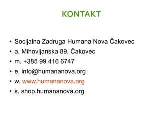 Socijalna zadruga Humana Nova | PDF