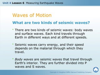 Measuring Earthquake Waves- Science Fusion.ppt
