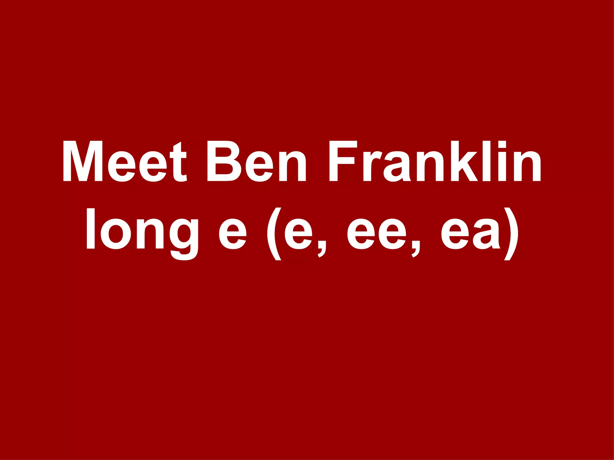 U4 meet ben-franklin | PPT