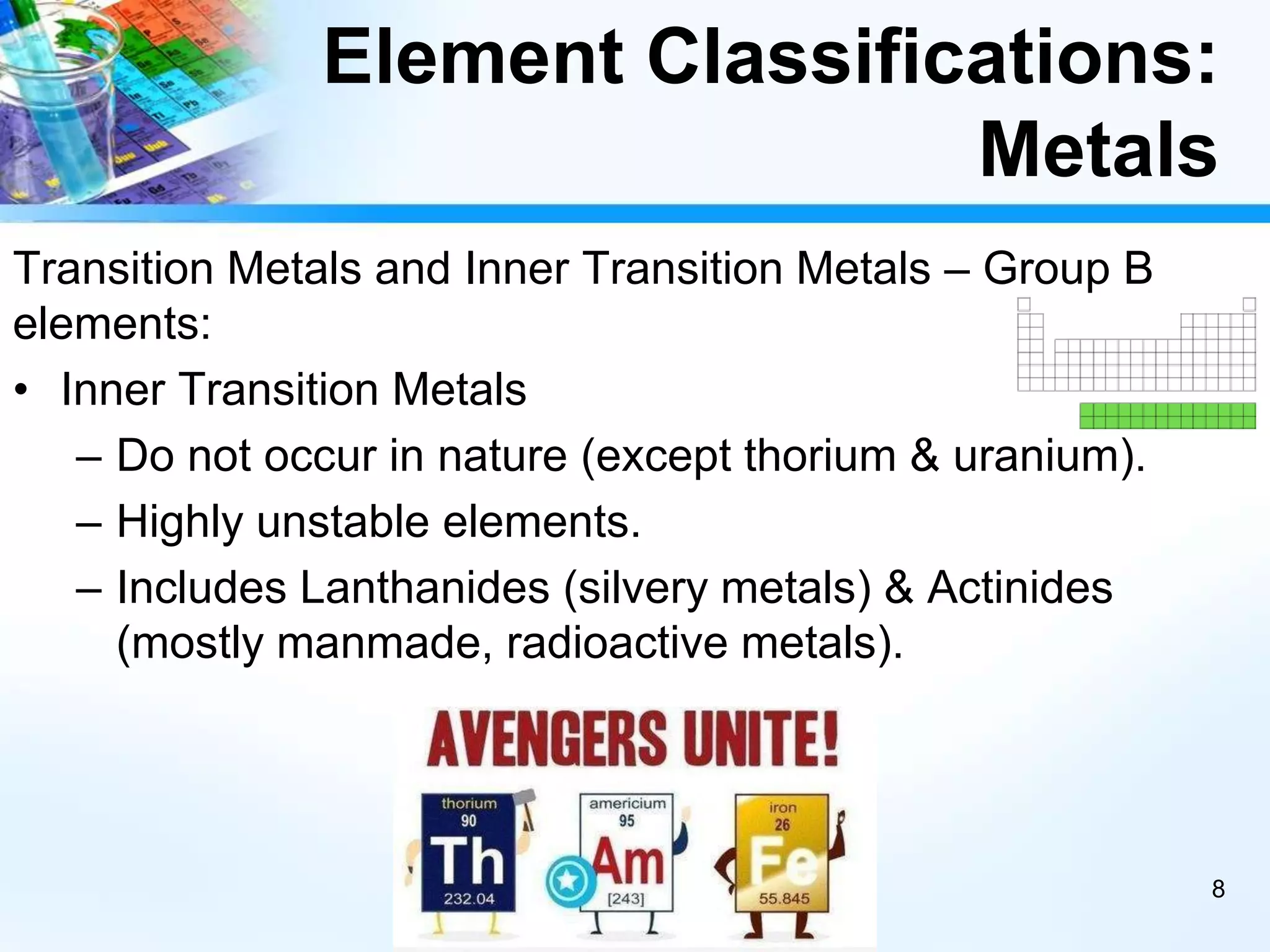 Element Classification | PPTX | Chemistry | Science