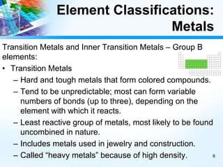 Element Classification | PPTX