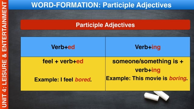 Participle adjectives pdf for 1st bac sts | PDF