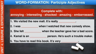 Participle adjectives pdf for 1st bac sts | PDF