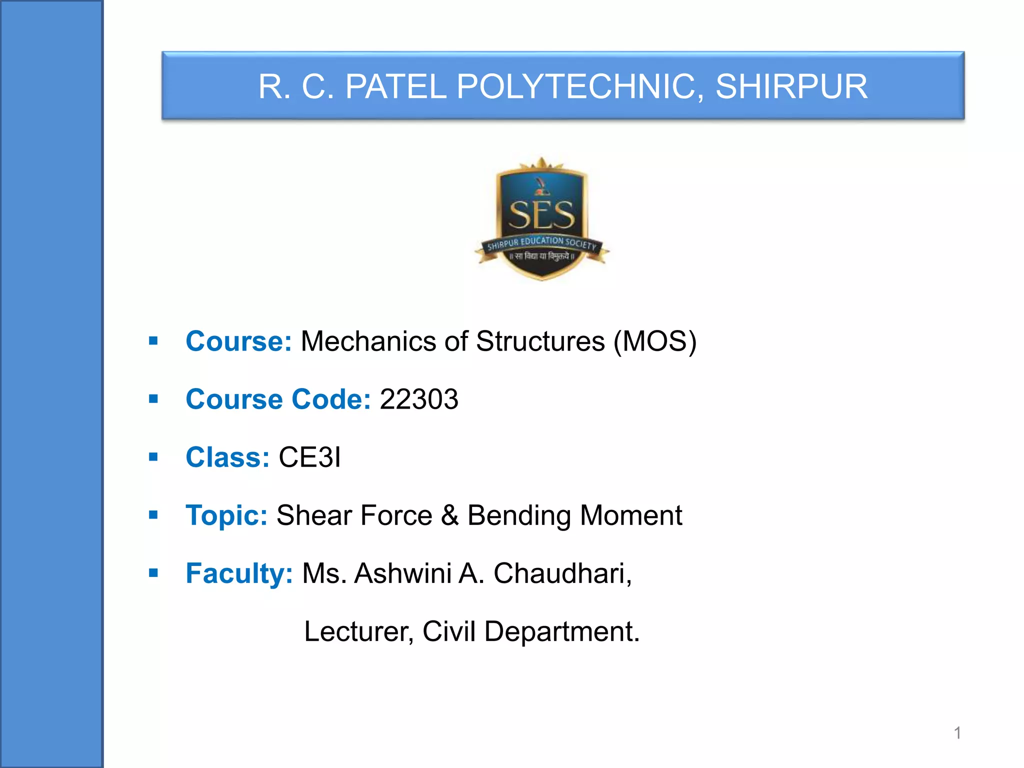U4 shear force and bending moment | PPTX