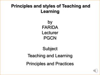 u # 4 teaching styles.pptx | Professional School | Postgraduate Education