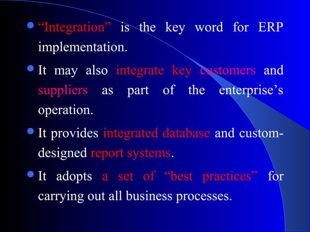 MIS Applications: Enterprise Resource Planning (ERP), MIS and ERP ...