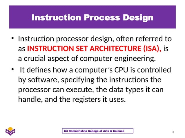 INSTRUCTION PROCESSOR DESIGN Computer system architecture | PPTX
