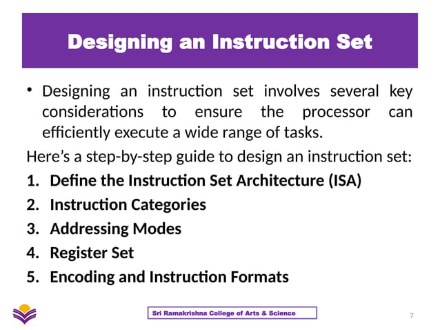 INSTRUCTION PROCESSOR DESIGN Computer system architecture | PPTX