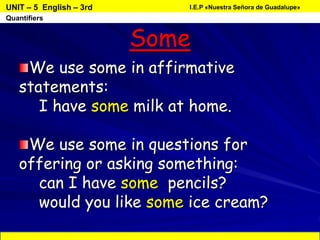 U5 quantifiers some-any-3 ero-3a | PPT