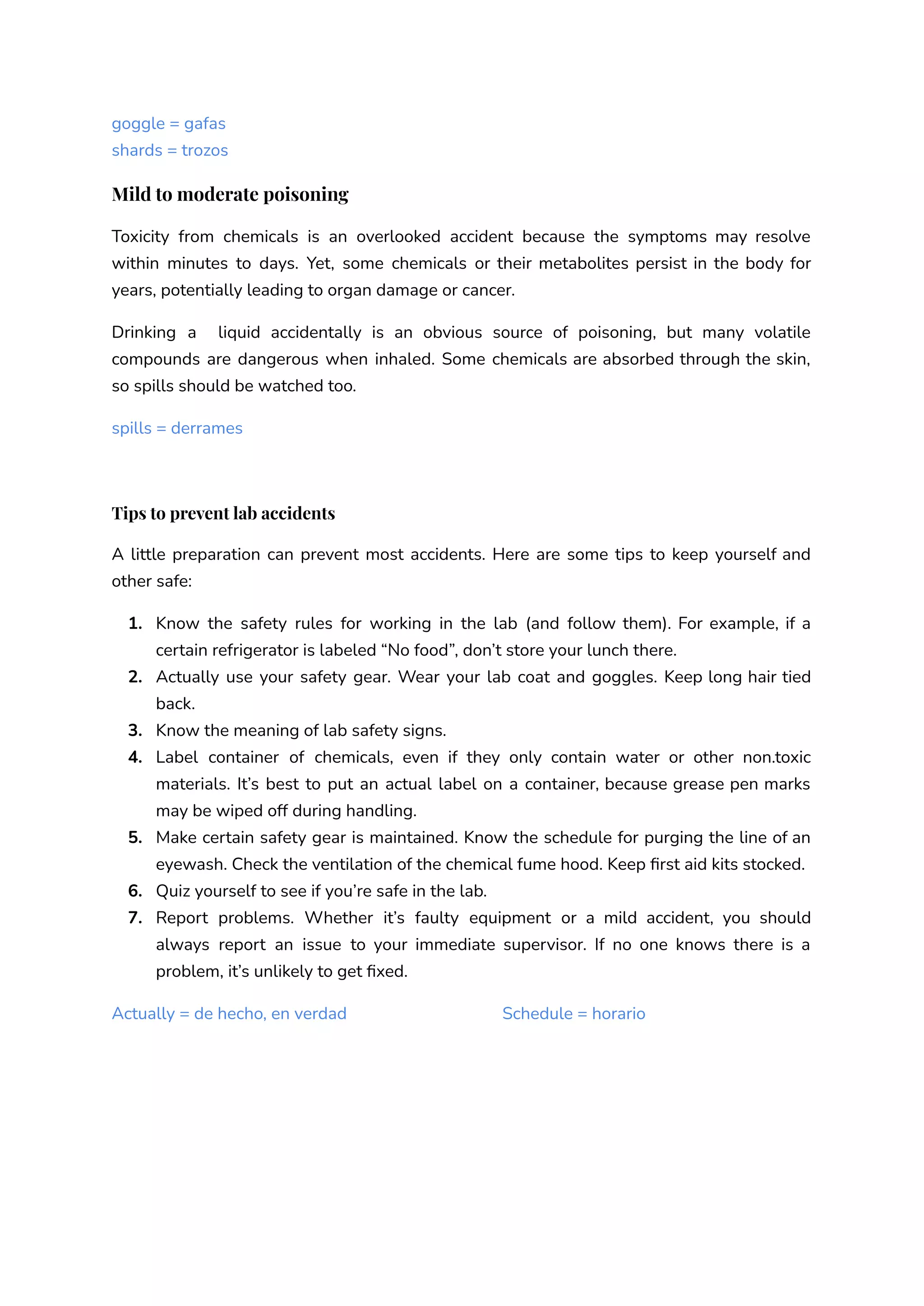 Unit 5 - Common lab injuries | PDF