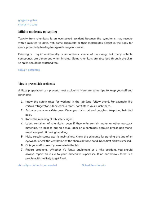 Unit 5 - Common lab injuries | PDF