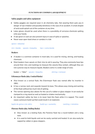 Unit 5 - Common lab injuries | PDF