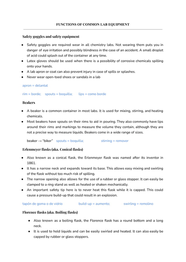 Unit 5 - Common lab injuries | PDF