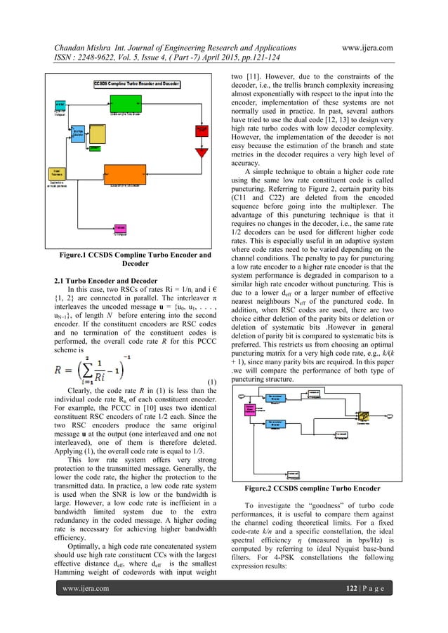 Simulation of Turbo Convolutional Codes for Deep Space Mission | PDF