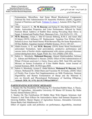 Prof Dr mohamed Basyony (Poultry ans rabbit nutrition ) | PDF