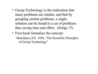 Unit 5 Group Technology in Computer Aided Design | PPT