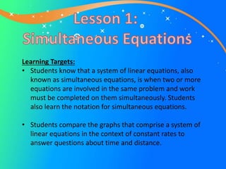 U5 l1 simultaneous equations | PPTX | Programming Languages | Computing