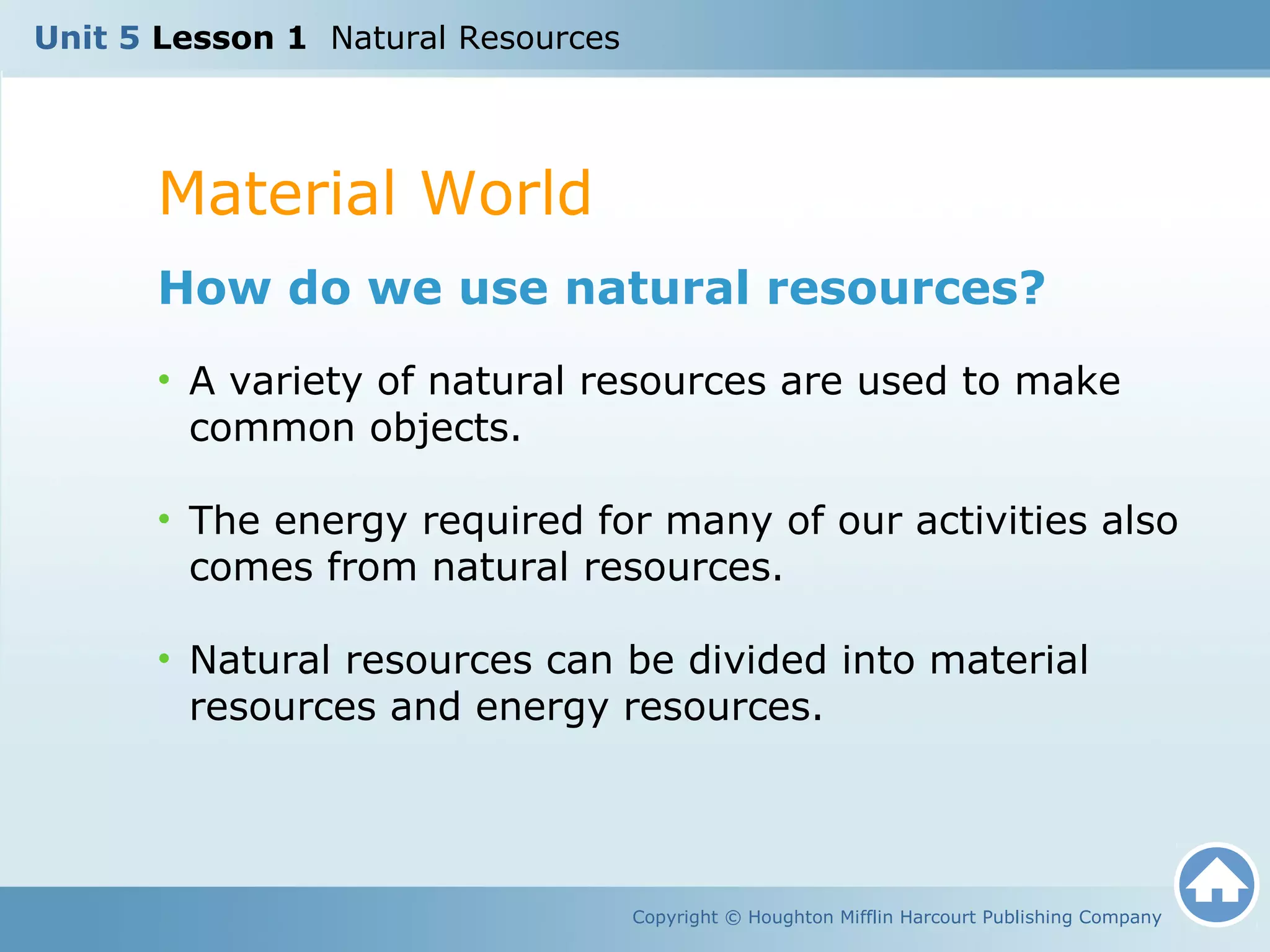 U5 L1 Natural Resources | PPT