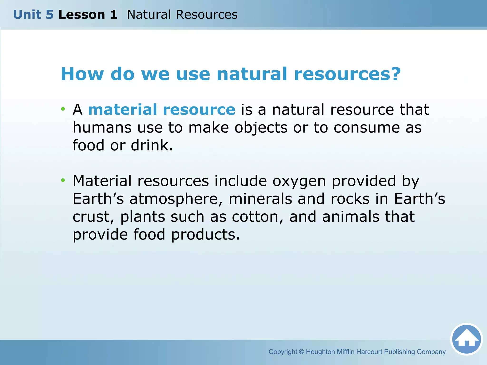 U5 L1 Natural Resources | PPT