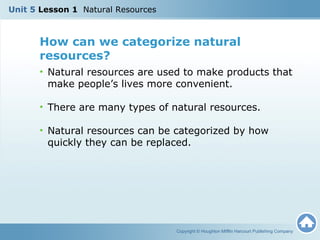 U5 L1 Natural Resources | PPT