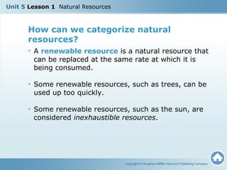 U5 L1 Natural Resources | PPT