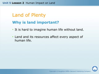 U5 L2 Human Impact on Land | PPT