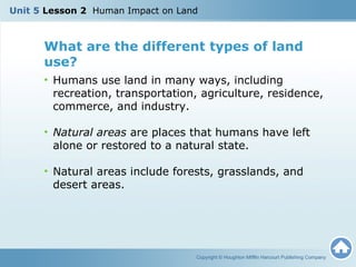 U5 L2 Human Impact on Land | PPT