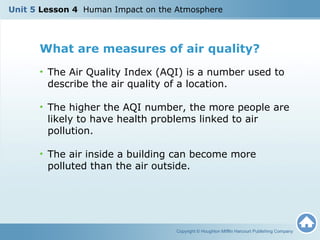 U5 L4 Human Impact on the Atmosphere | PPT
