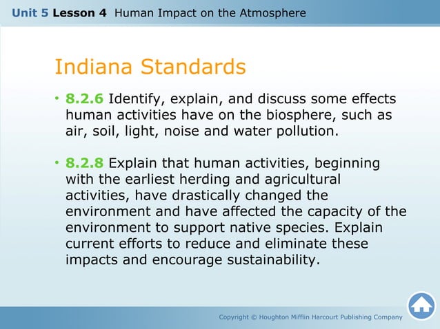 U5 L4 Human Impact on the Atmosphere | PPT | Indoor Environmental Quality | Home & Garden