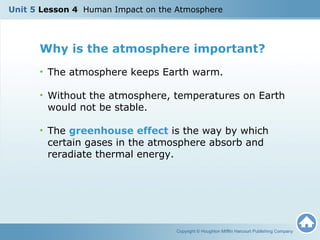 U5 L4 Human Impact on the Atmosphere | PPT