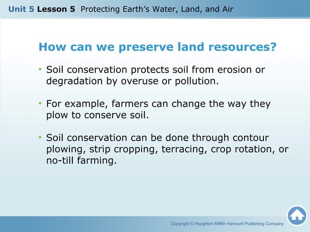 U5 L5 Protecting Earth's Water, Land, & Air | PPT