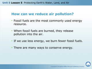 U5 L5 Protecting Earth's Water, Land, & Air | PPT