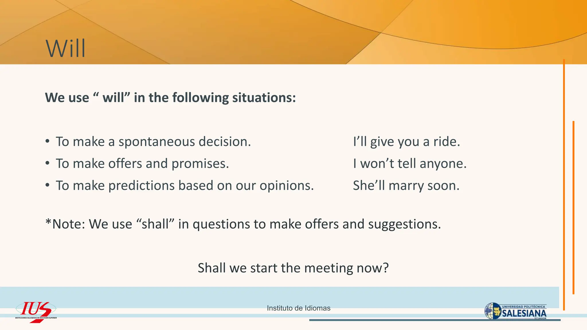 U5 LA Future forms/ CLASE DE INGLES.pptx