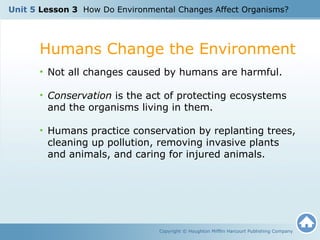 U 5 lesson 3 integrado e.s. environmental changes | PPT