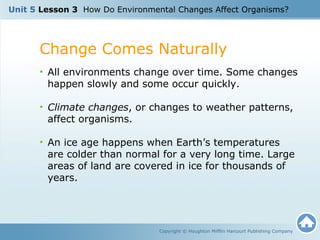 U 5 lesson 3 integrado e.s. environmental changes | PPT