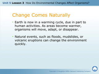 U 5 lesson 3 integrado e.s. environmental changes | PPT