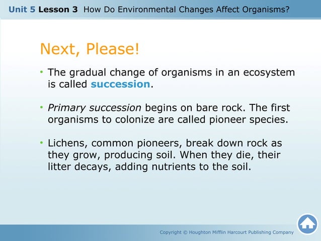 U 5 lesson 3 integrado e.s. environmental changes | PPT