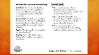 U5 w1 the skunk ladder | PPT